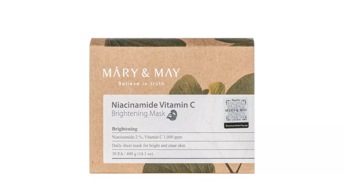 Mary & May Niacinamide Vitamin C Zestaw Masek do Twarzy 30 Sztuk ...