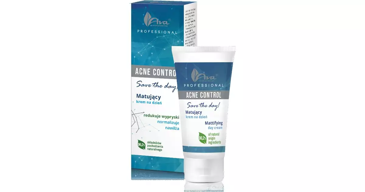 AVA Acne Control Krem Matująco-Normalizujący na Dzień 50ml - sklep Cocolita