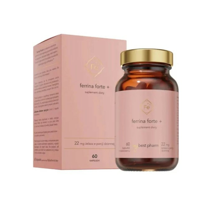 MyBestPharm Ferrina Forte + Suplement Diety 60 Kapsułek - sklep Cocolita