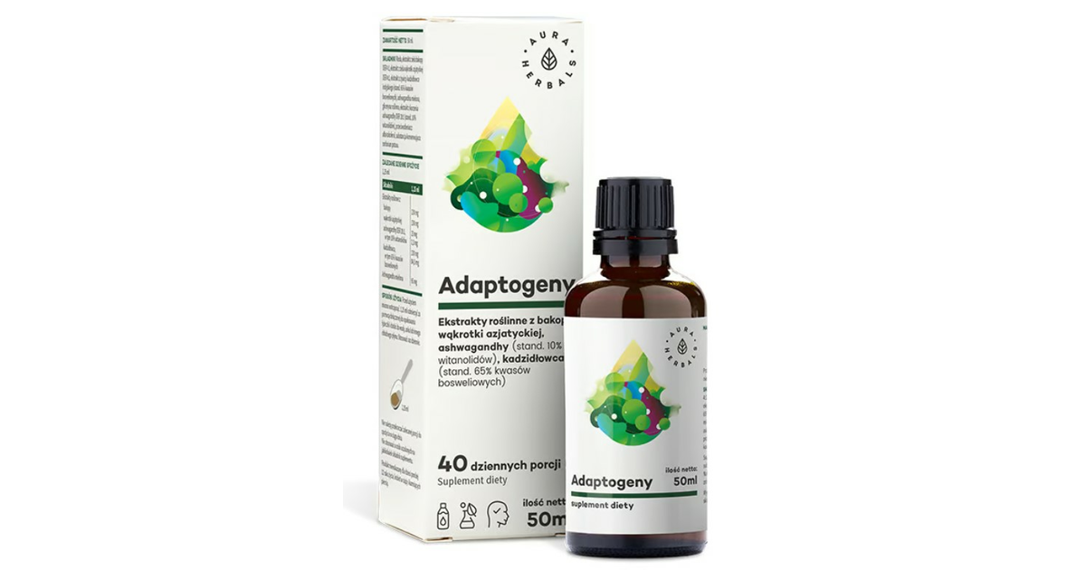 Aura Herbals Adaptogeny Suplement Diety 50ml - sklep Cocolita