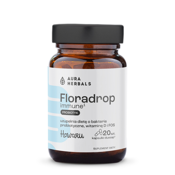 Aura Herbals Floradrop Immune¹ Probiotyk Suplement Diety 20 Kapsułek ...