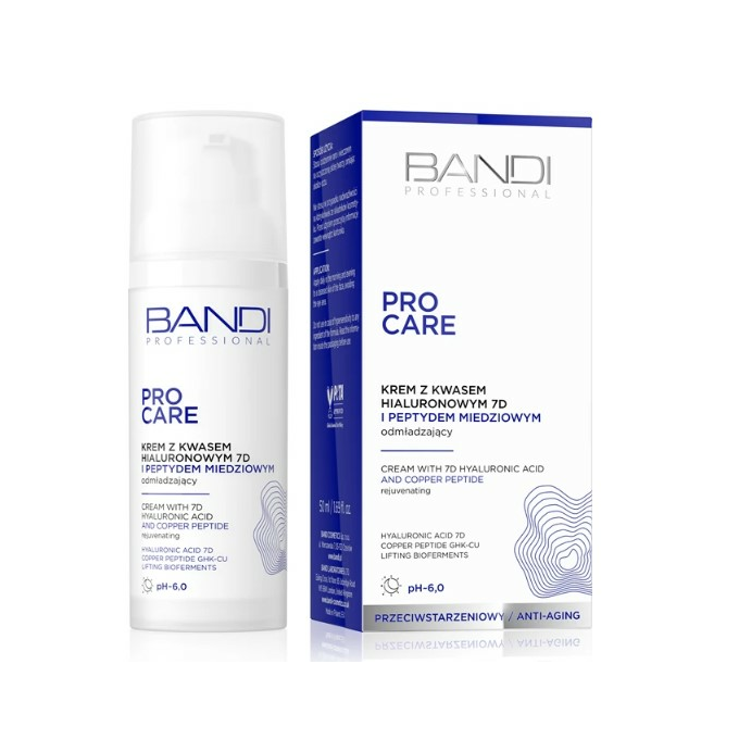 Bandi Pro Care Krem z Kwasem Hialuronowym 7D i Peptydem Miedziowym 50ml ...