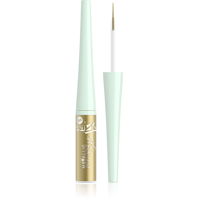 Bell x Genzie Metaliczny Eyeliner w Płynie 02 Golden Sun - sklep Cocolita