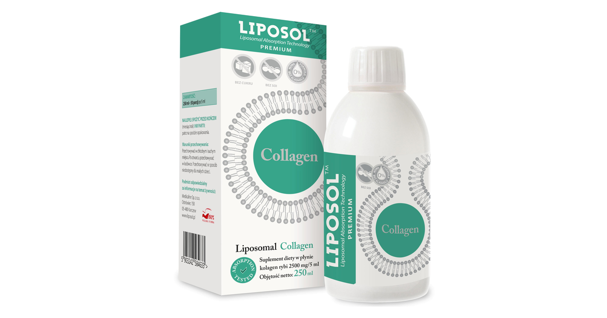 Aliness Liposol Liposomalny Kolagen Rybi 2500mg Suplement Diety 250ml ...