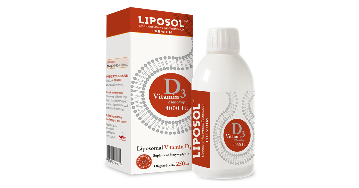 Aliness Liposol Liposomalna Witamina D3 4000uq Suplement Diety 250ml ...